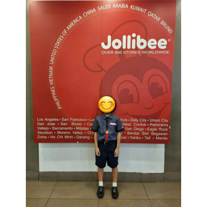 JOLLIBEE MINI MANAGER UNIFORM COSTUME | Shopee Philippines