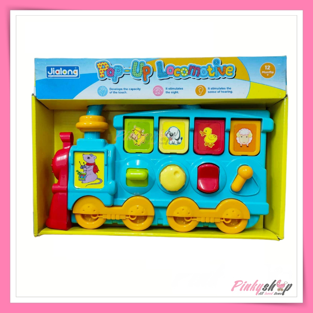 Train Pop Up Locomotive Educational Baby Toy Learning Color Toy for ...