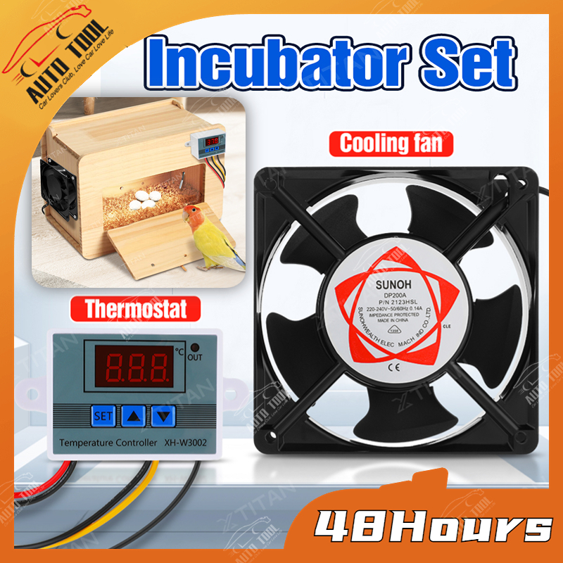 CLC Incubator Set Digital Thermostat+Cooling Fan Incubator Kit 220V ...