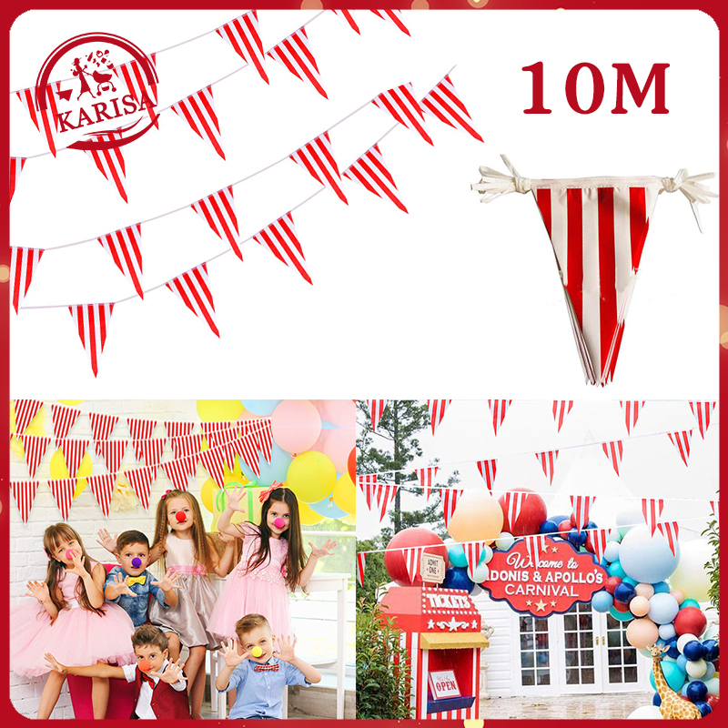 10 Meter Fiesta Flag Red and White Triangle Bunting Flag Fiesta ...