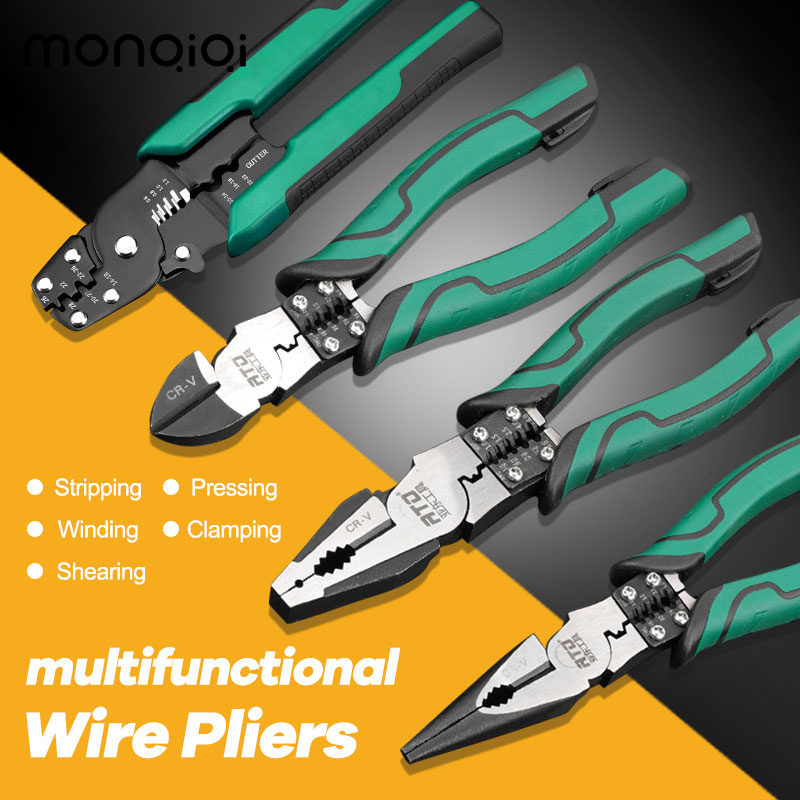 Heavy Duty 5 in 1 Combination Pliers Multifunction Stripper/Crimper ...