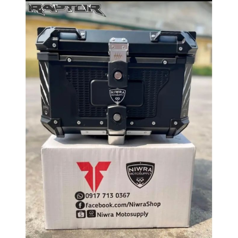 NEW ‼️ 45L-55L ALLOY TOP BOX with backrest & baseplate (COD) | Shopee ...