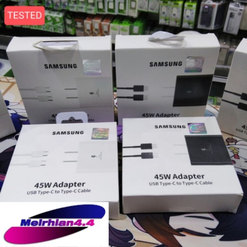 ORIGINAL Set Samsung 45W Super Fast Charging With 5A Type-C to Type-C ...