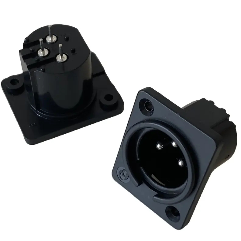 5pcs Male/female Chassis Socket XLR 3-pin Jack Panel Mount Connector ...