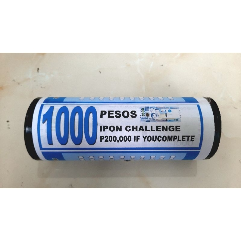 Ipon Challenge PAPER & COIN BILLS ALKANSYA Coin Bank ( 1, 5, 10, 20, 50 ...