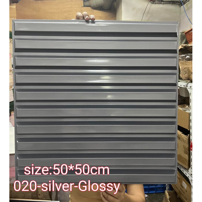 50x50cm (White) PVC Wall PanelsWall Stone Wall Art Decor Plastic Form ...