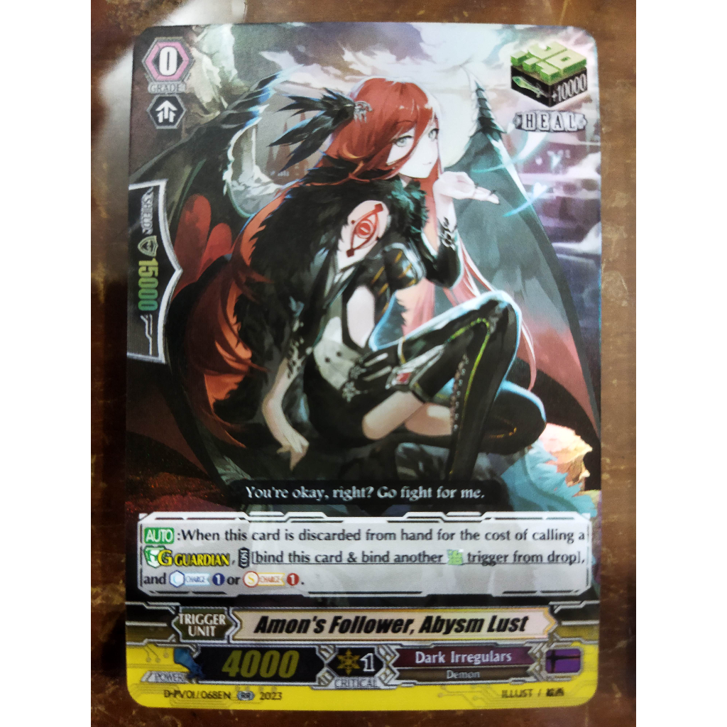 Amon's Follower, Abysm Lust D-PV01/068EN Vanguard History Collection P&V RR Dark Irregulars Heal ...