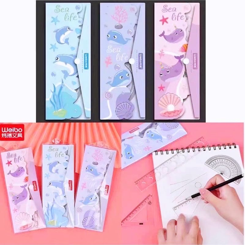 ruler set compo set 4in1 20cm school supplies office supplies | Shopee ...
