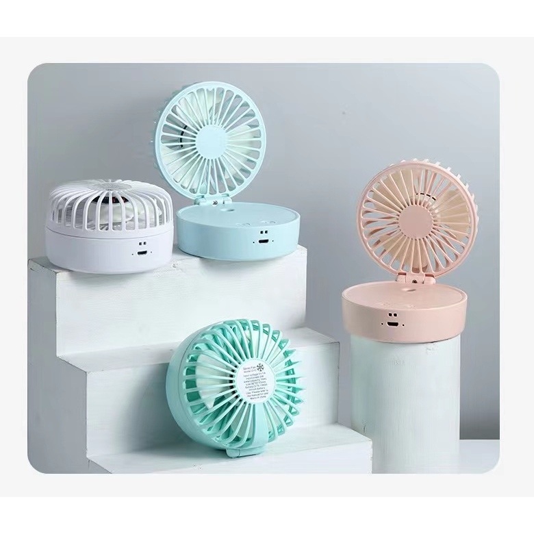 mini fan with mist fan portable fan rechargeable foldable fan small ...