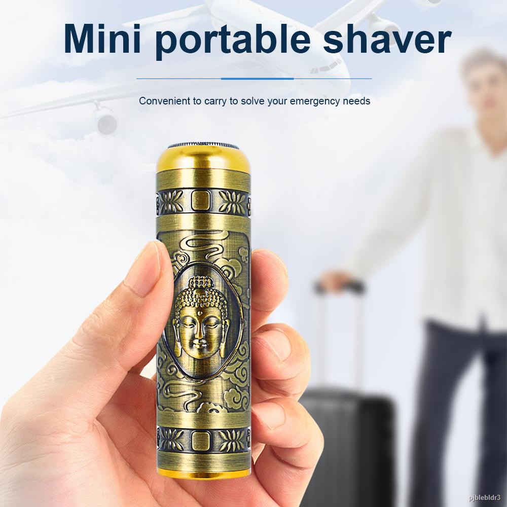 WJM Aluminum Buddha Head Men's Razor Mini USB Electric Razor Cordless ...