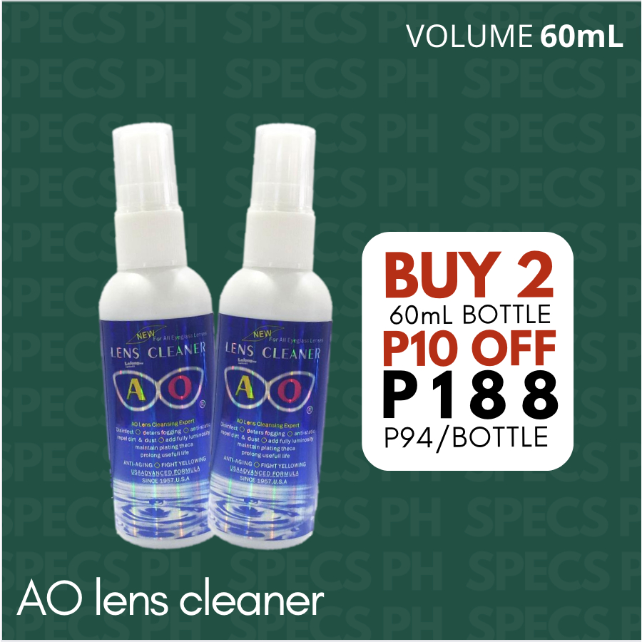 AO Eyeglass Lens Cleaning solution (60ml per BOTTLE) | Shopee Philippines