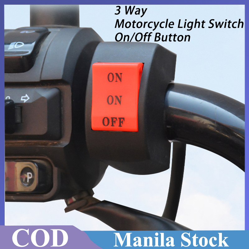 Motorcycle 3 Way Switch Universal Mini Driving Switch ON OFF Assy Kill ...