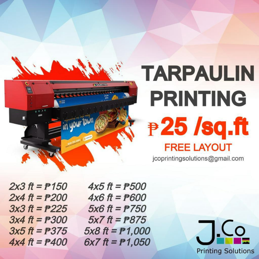 TARPAULIN PRINTING (HIGH QUALITY) | Shopee Philippines