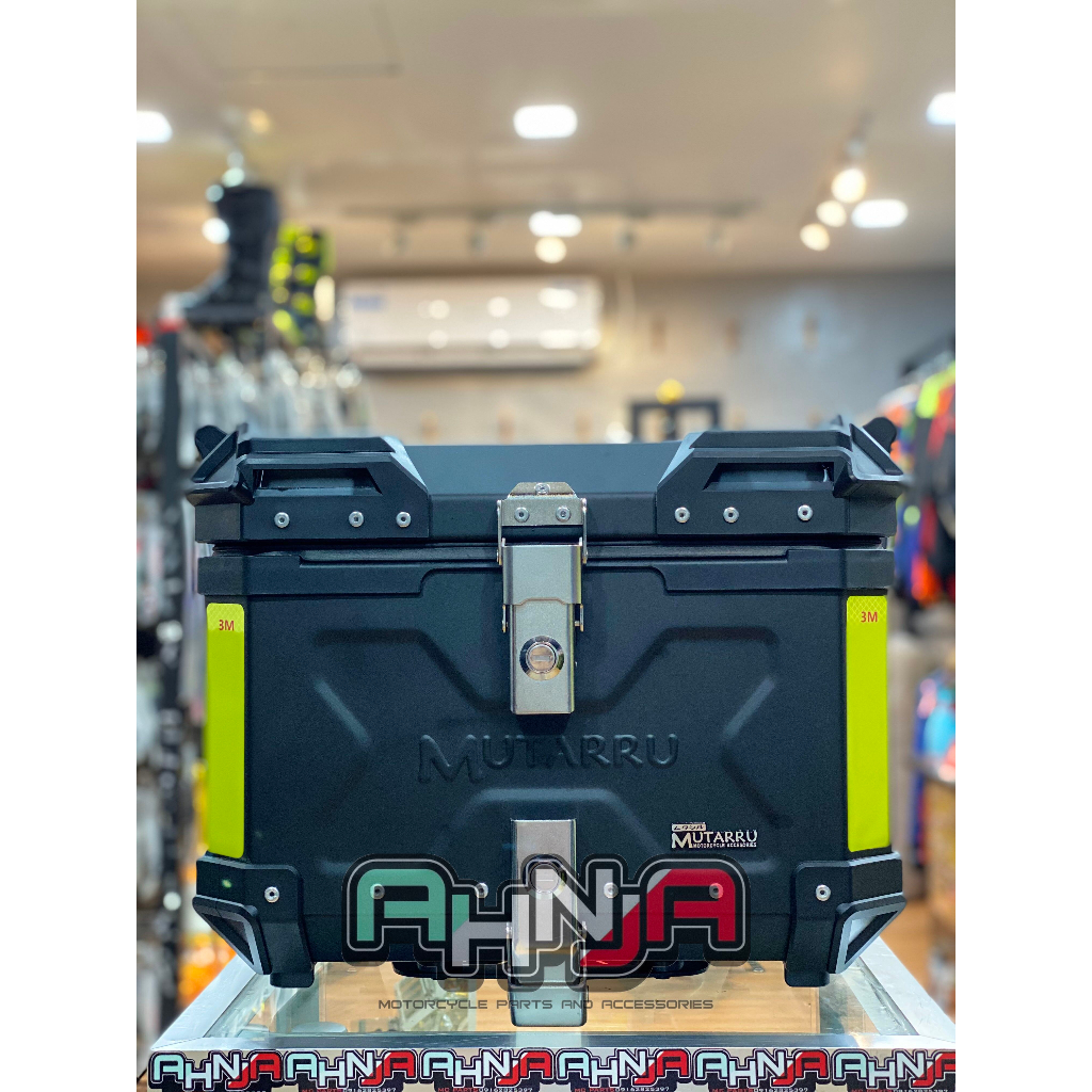 MUTARRU 45 / 55 LITERS ALLOY TOP BOX WITH BACKREST BLACK COLOR. 45L AND ...