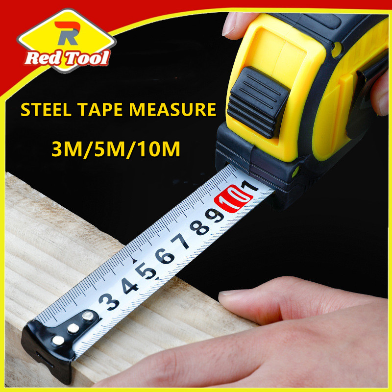 REDTOOL Heavy duty & Standard 3M/5M/10M Measuring meter/ ruller measure/ meter tape/ measuring ...