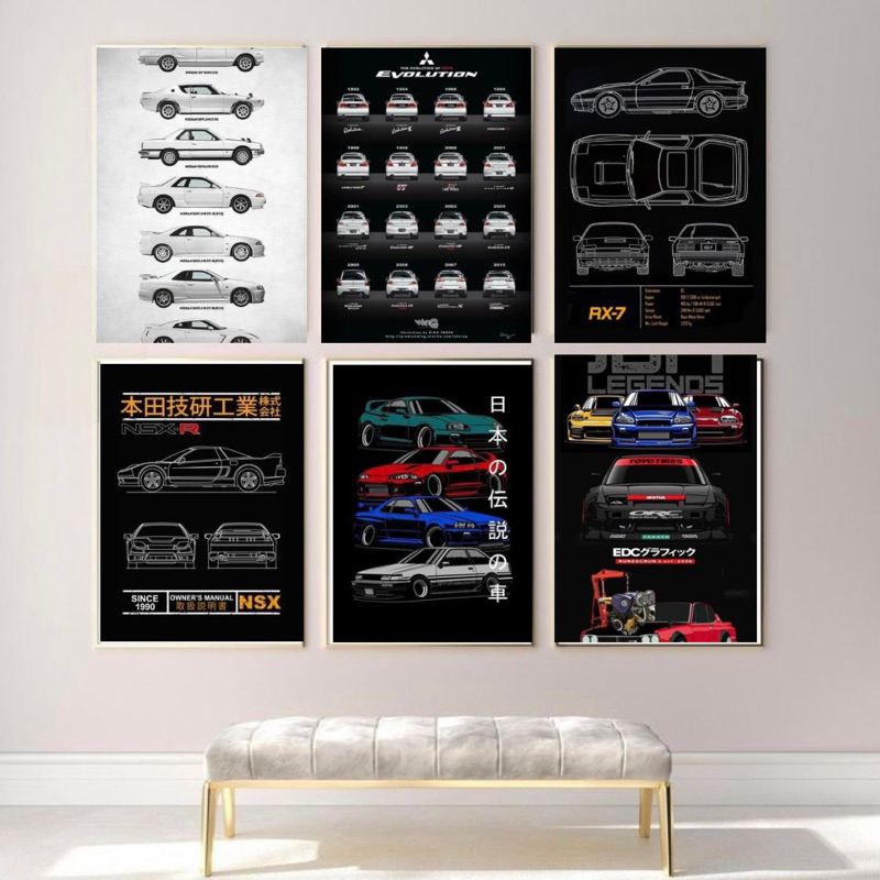 jdm car poster wall decoration | Shopee Philippines