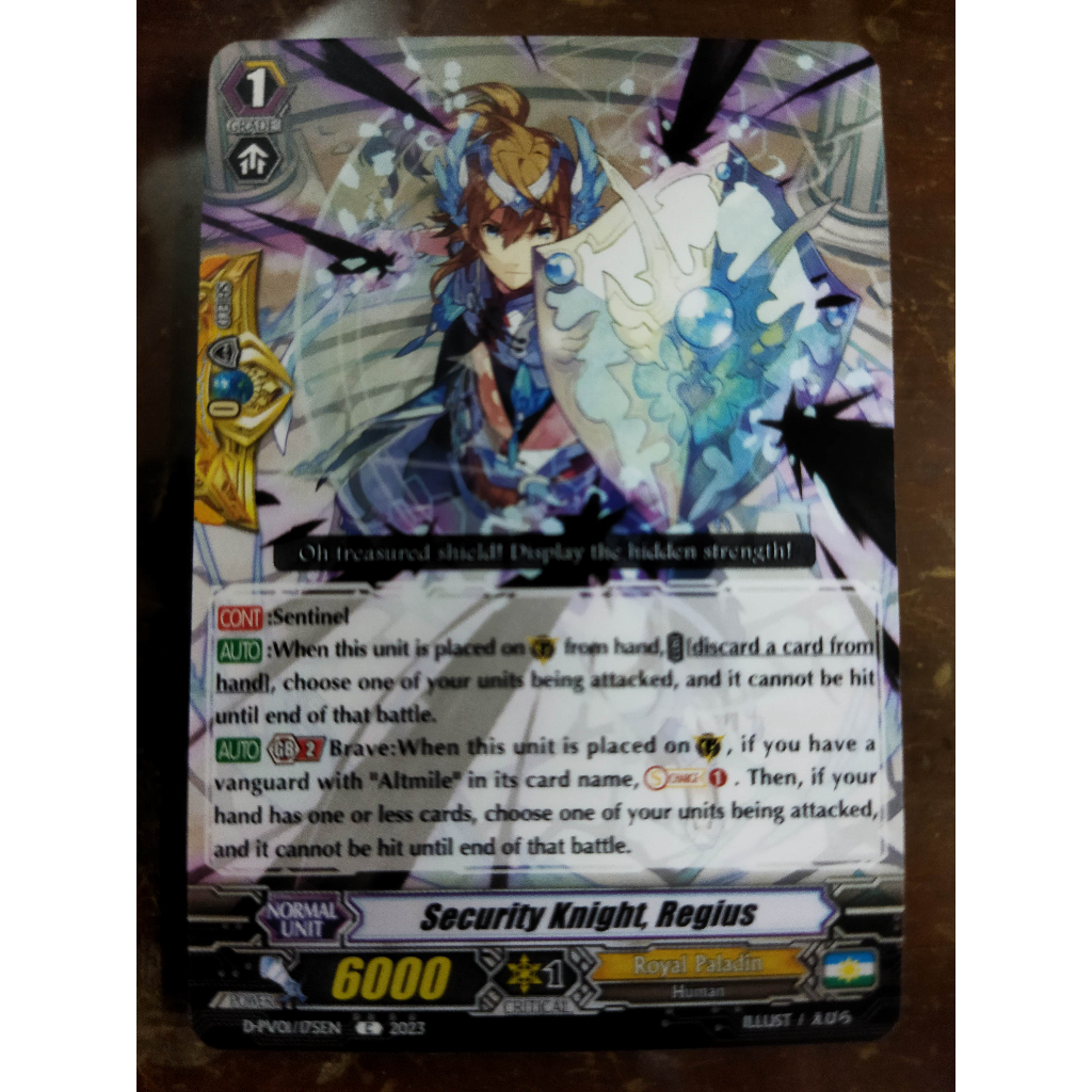 CFV Security Knight Regius D-PV01/175EN Cardfight Vanguard History ...