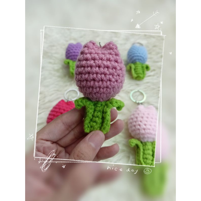 Crochet Tulips Keychain (Handmadebyshiri) | Shopee Philippines