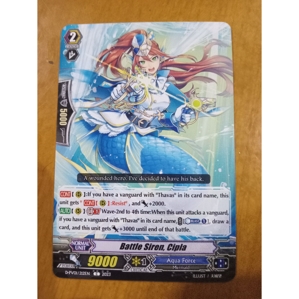 CFV Battle Siren, Cipla D-PV01/212EN Cardfight Vanguard History Collection C Aqua Force | Shopee ...