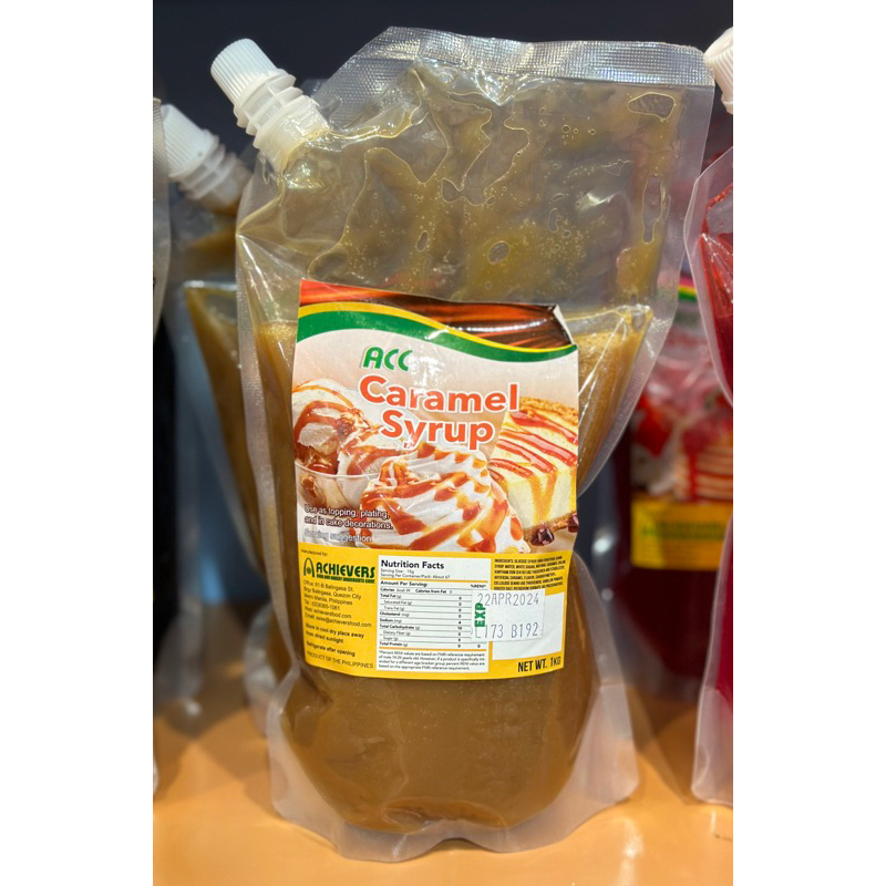 ACC Syrup |Chocolate|Strawberry|Ube|Caramel 1kg | Shopee Philippines