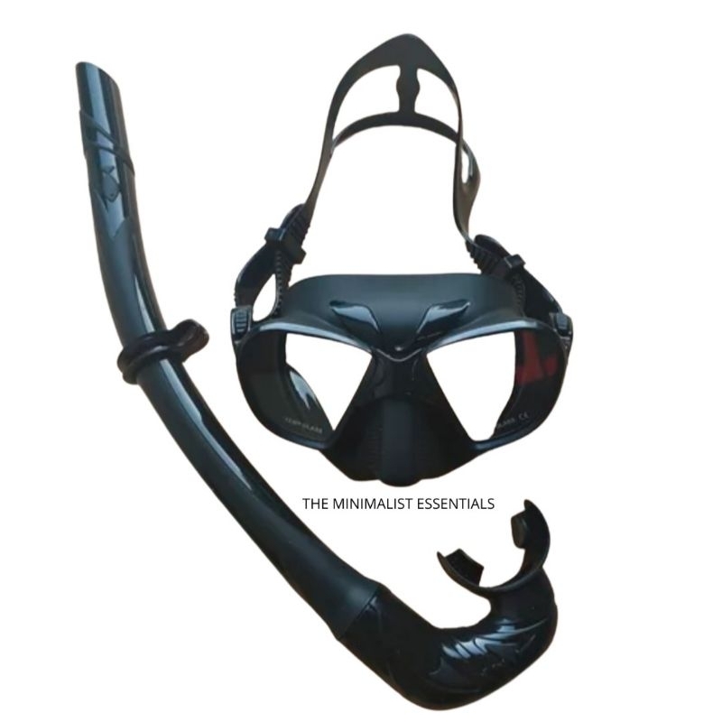 SUPER LOW VOLUME Mask & Snorkel Set - Freediving Skindiving ...