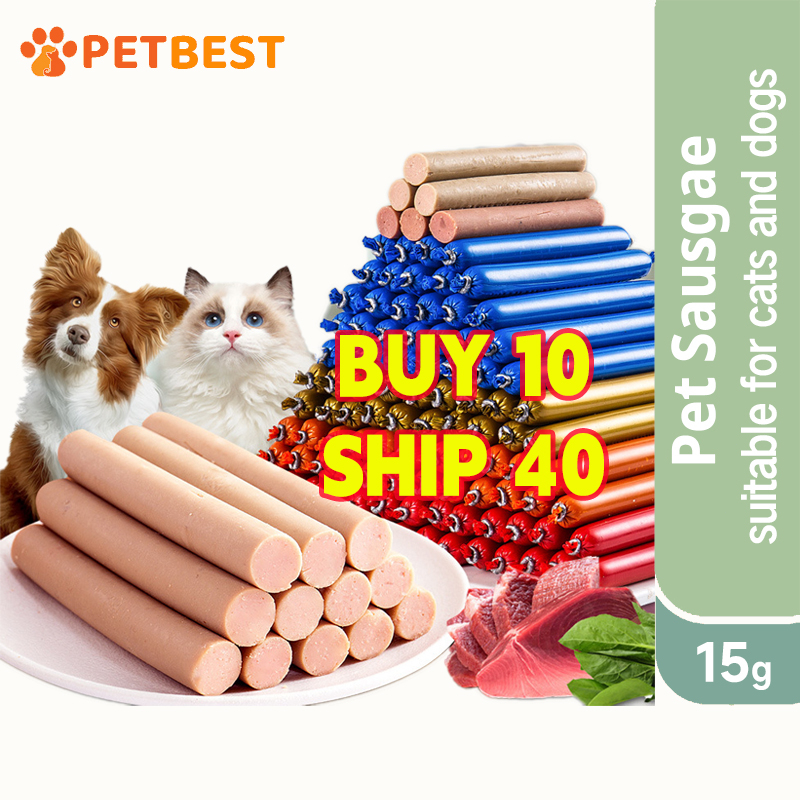 PETBEST Pet Sausage 15g Dog Sausage Pet Snack Cat Dog Food Treats Ham ...