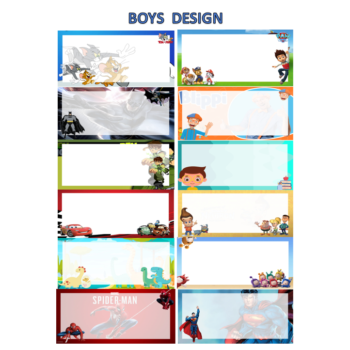 Unisex Design Subject Label(10pcs)precut | Shopee Philippines