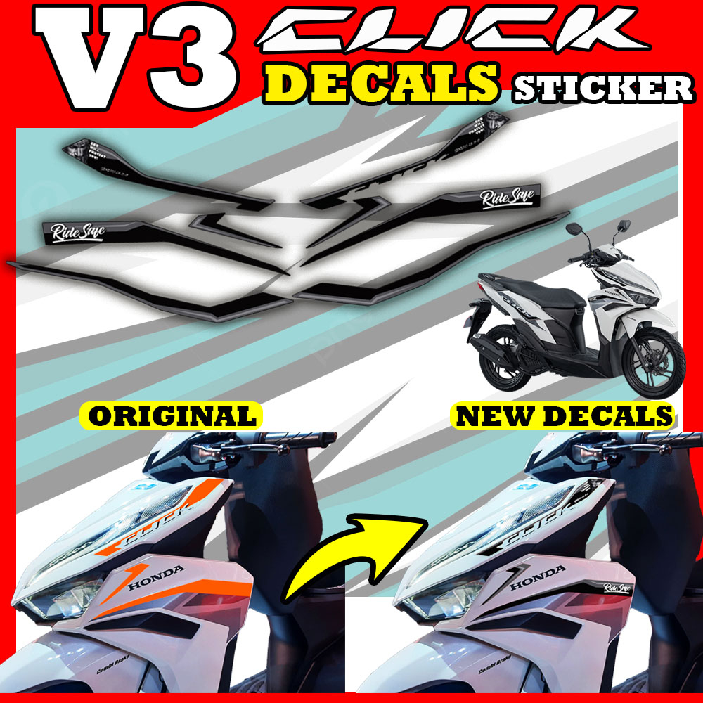 HONDA CLICK V3 DECALS STICKER / CLICK V3 DECALS STICKER / HONDA CLICK ...