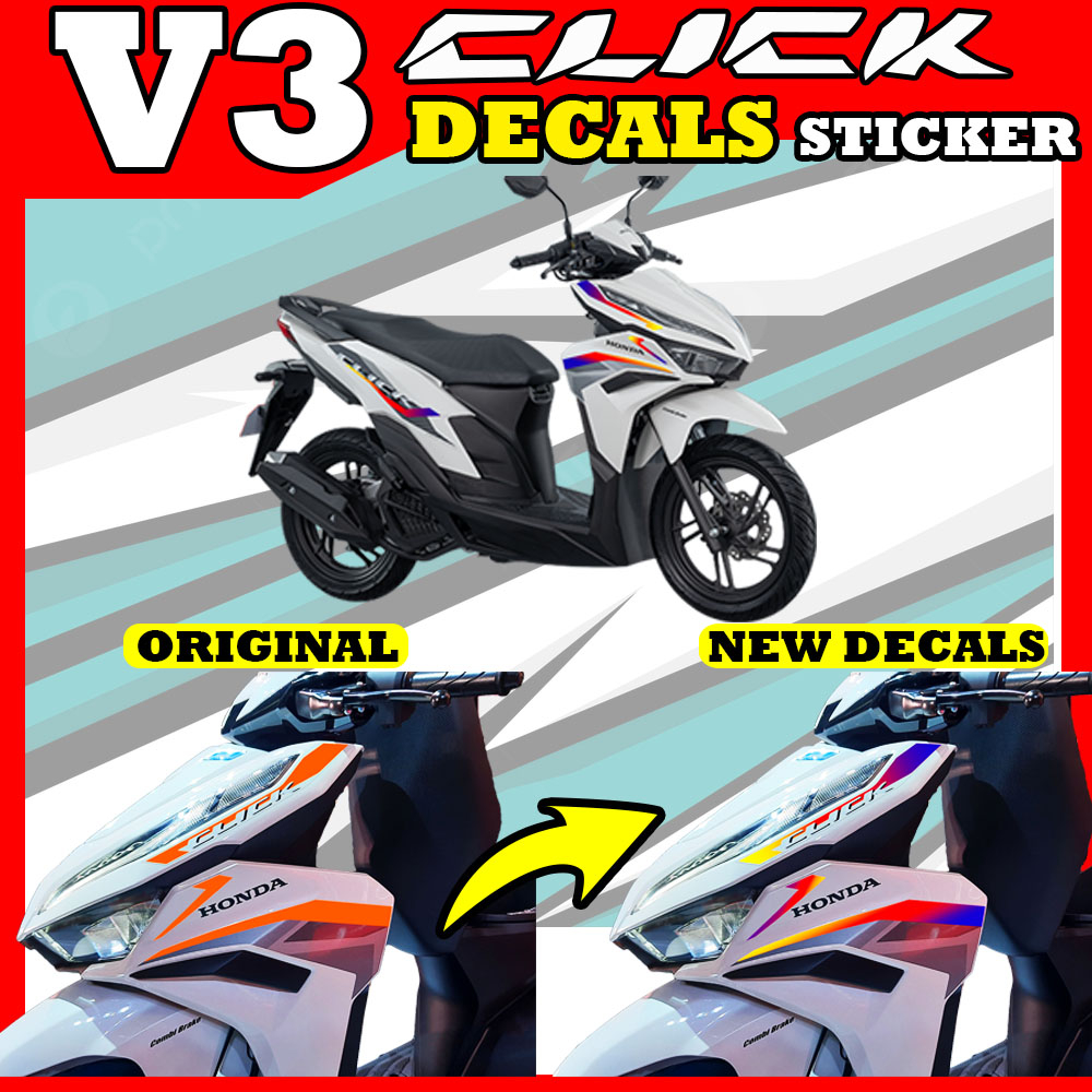 HONDA CLICK V3 STICKER DECALS /CLICK 125 V3 DECALS / CLICK V3 DECALS ...