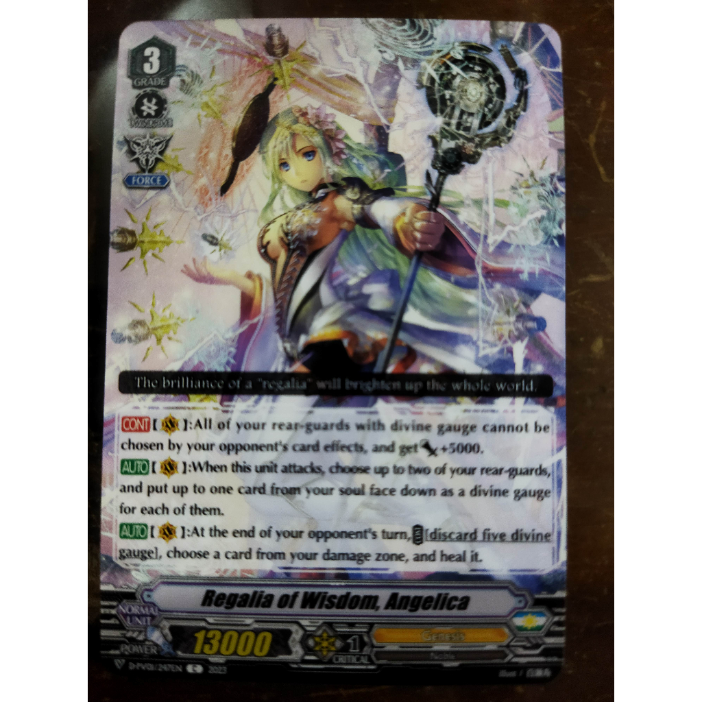 CFV Regalia of Wisdom Angelica D-PV01/247EN Cardfight Vanguard History ...