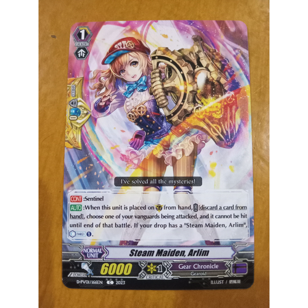 CFV Steam Maiden, Arlim D-PV01/166EN G-BT05 Cardfight Vanguard History Collection C Gear ...