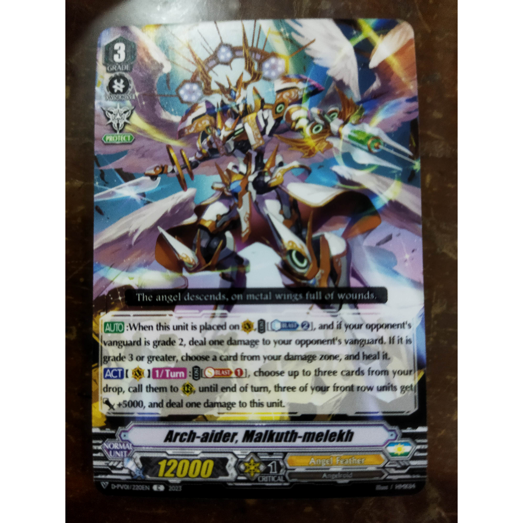 CFV Arch-aider Malkuth-melekh D-PV01/220EN Cardfight Vanguard History ...
