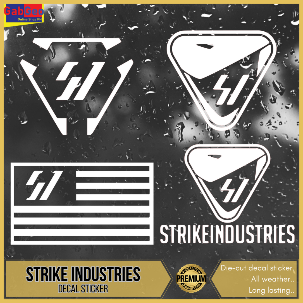 Strike Industries All Weather Diecut Decal Sticker For Car Motorcycle ...