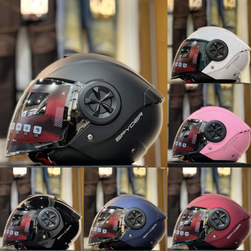 SPYDER Reboot2 V2 PD - Openface Helmet (Free Clear visor) | Shopee ...