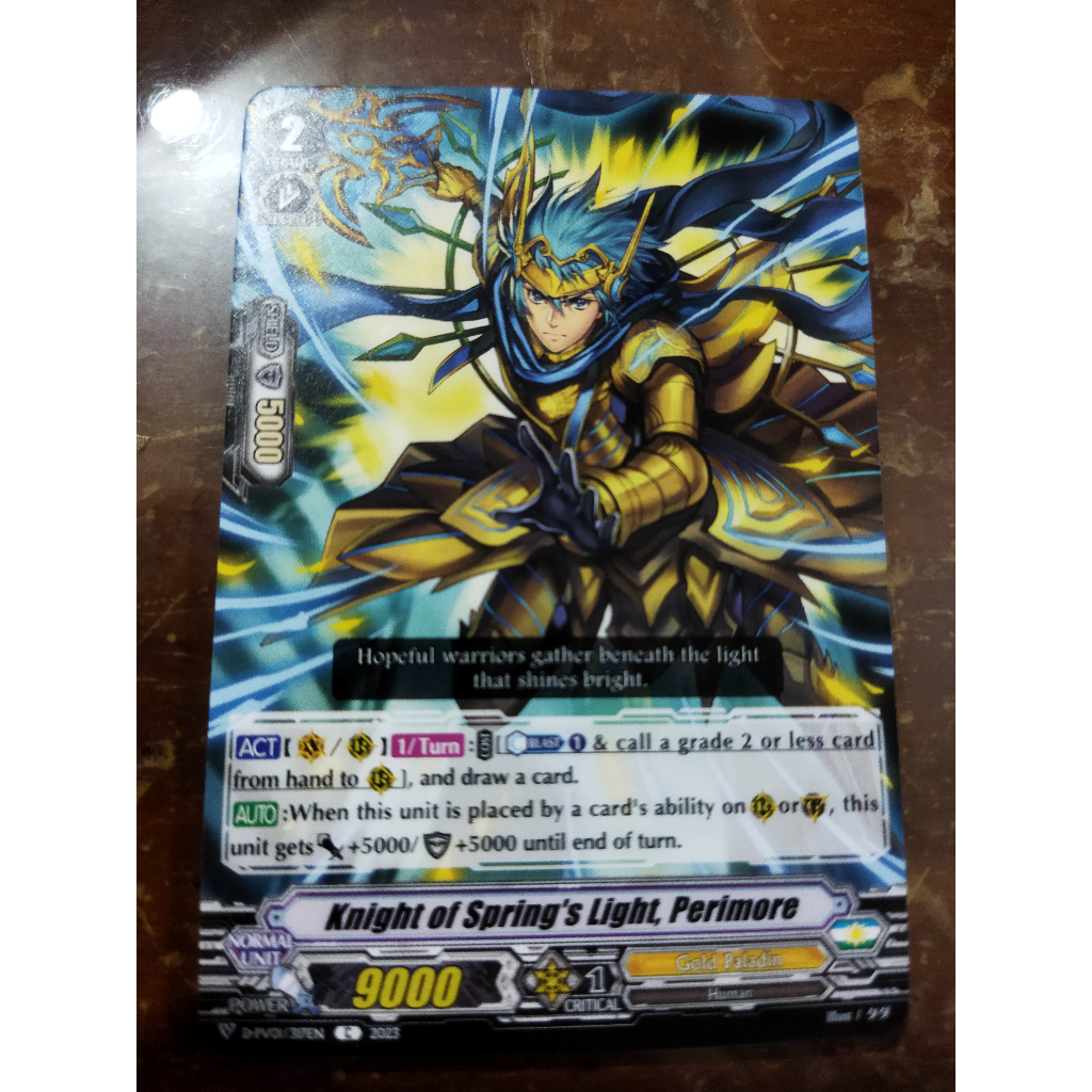 CFV Knight of Spring's Light Perimore D-PV01/317EN Cardfight Vanguard History Gold Paladin ...