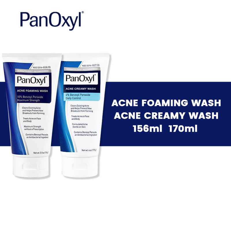 Panoxyl 10 Acne Foaming Wash 156g 4 Acne Creamy Wash Cleanser Benzoyl