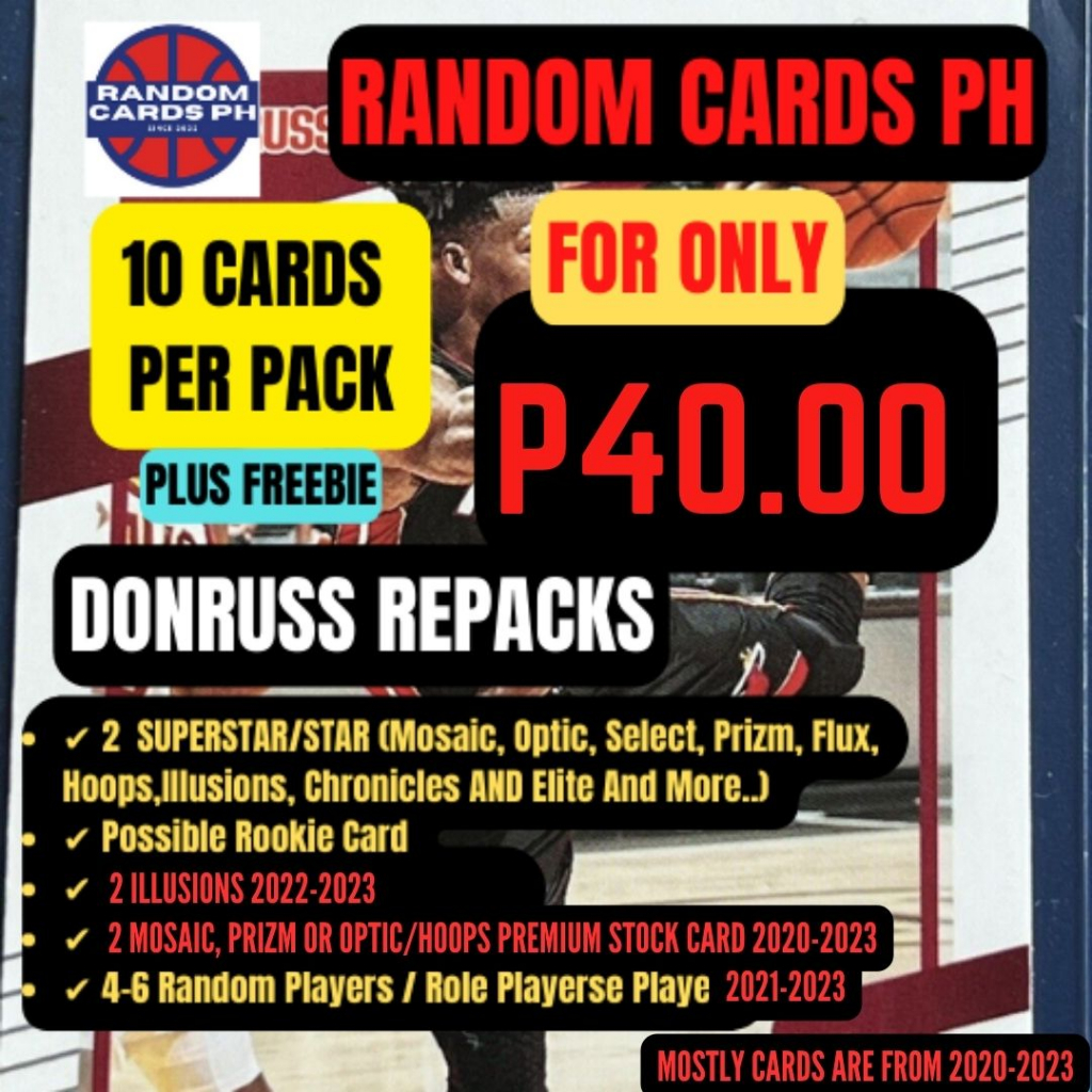 DONRUSS SULIT REPACK (GUARANTEED 2 SUPERSTARS/STARS/ALL STARS PLUS ...