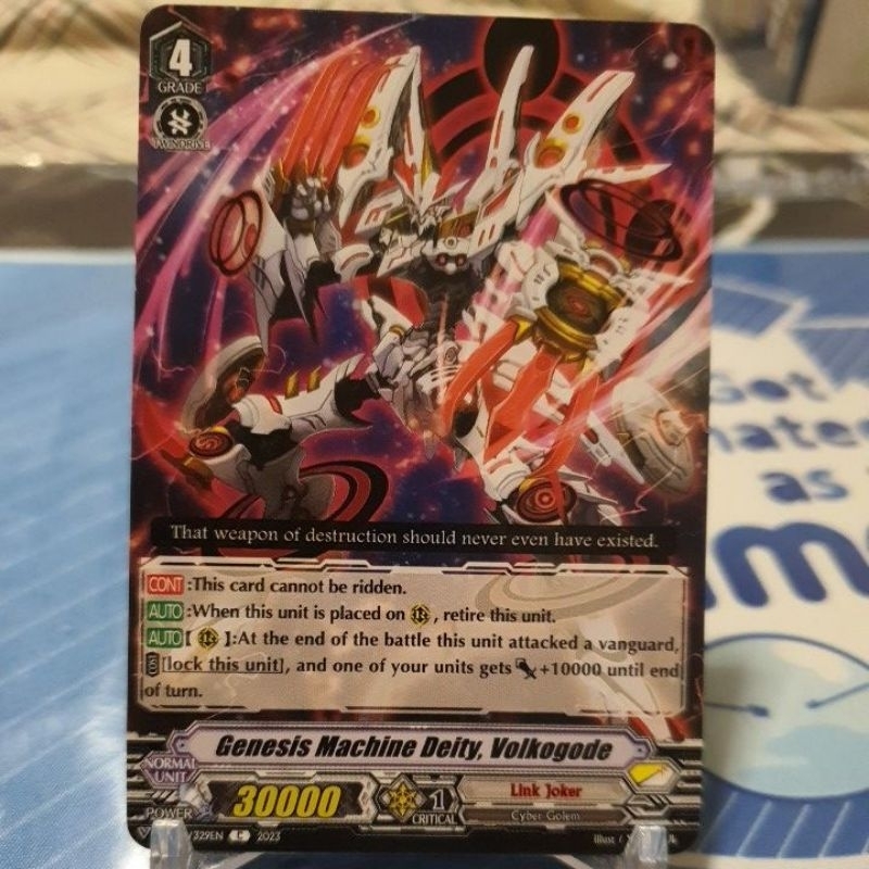 GENESIS MACHINE DEITY, VOLKOGODE C D-PV01 CARDFIGHT VANGUARD ENGLISH | Shopee Philippines