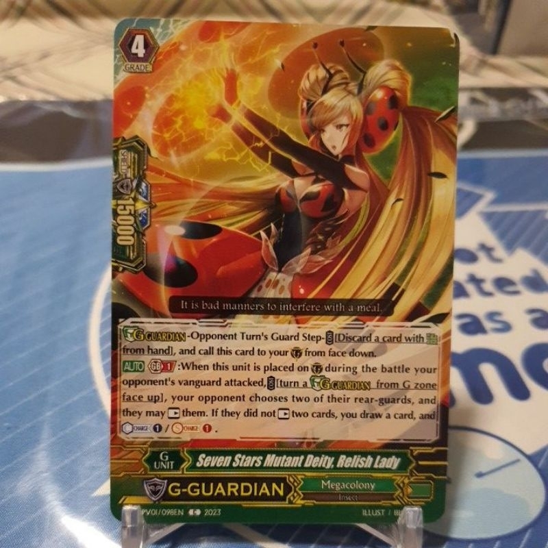 SEVEN STARS MUTANT DEITY, RELISH LADY C D-PV01 CARDFIGHT VANGUARD.ENGLISH | Shopee Philippines