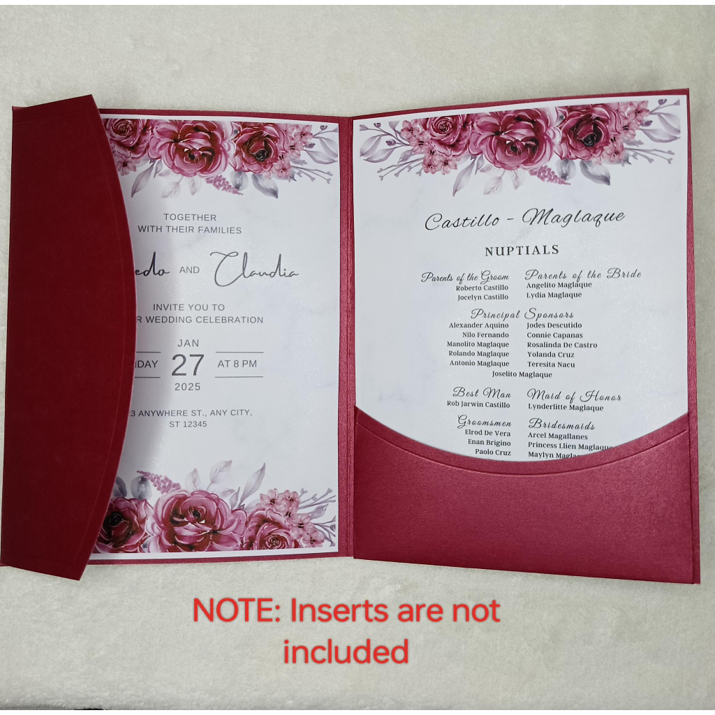 MMS♥️ 5x7inch(5R) Design 5 Trifold Die Cut Invitation cover | Shopee ...