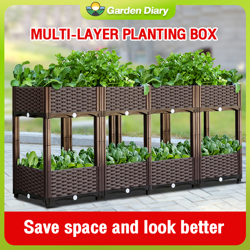 Balcony planting box, combination flower box, deepening box, flower pot ...