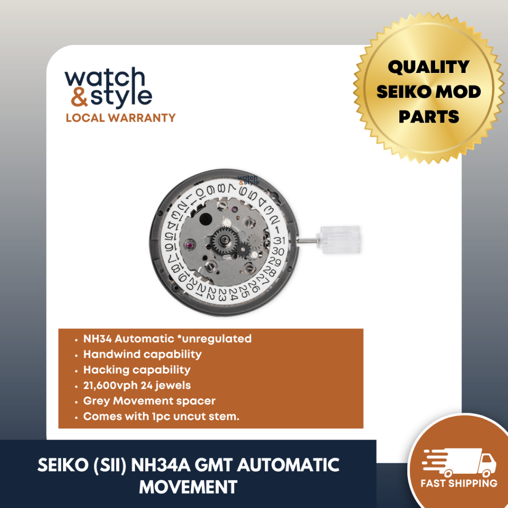 Seiko (TMI) NH34A GMT Automatic Movement | Shopee Philippines