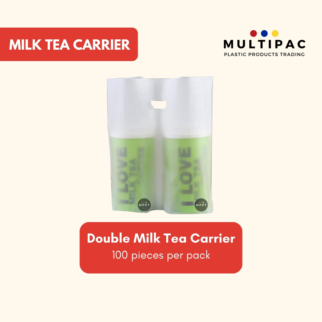 [100 PCS] - Milk Tea Carrier Plastic (Single, Double) | Shopee Philippines