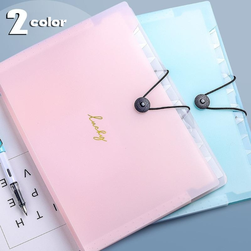 A4 Expending File Folder Transparent File Organizer with Button ...