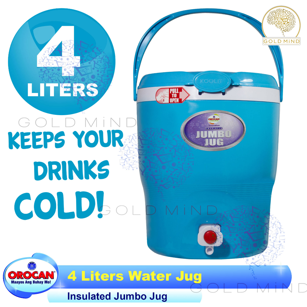 Orocan Water Jug 4 Liters Koolit Mini Water Jug - Gold Mind Everyday ...
