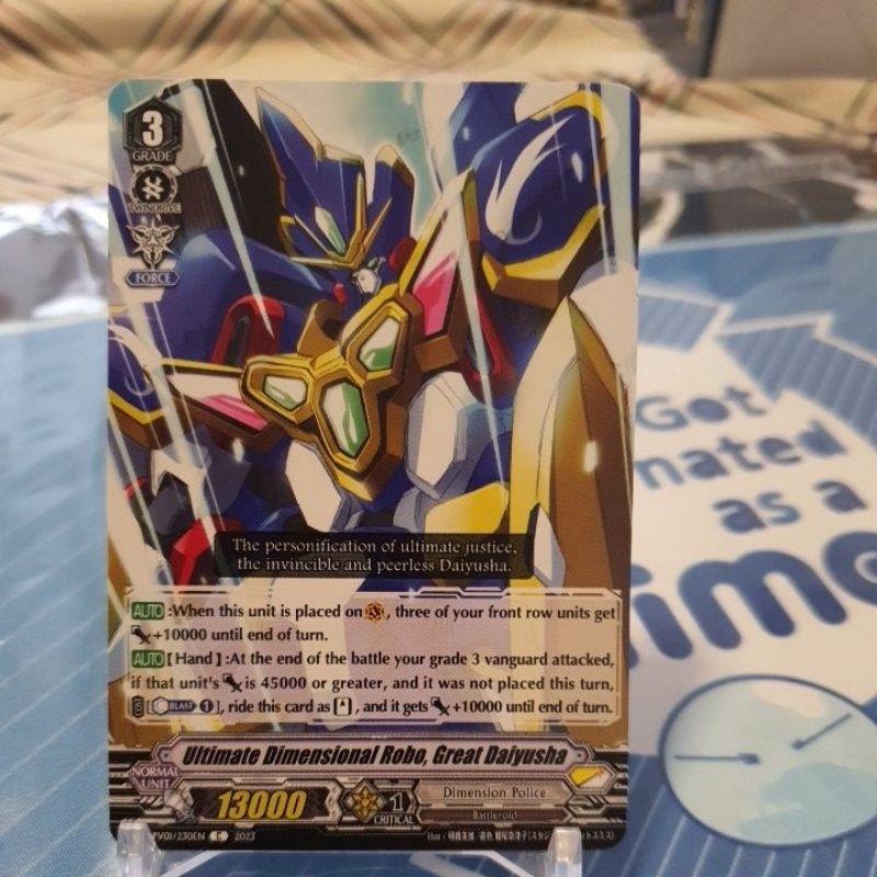 ULTIMATE DIMENSIONAL ROBO, GREAT DAIYUSHA C D-PV01 CARDFIGHT VANGUARD ENGLISH | Shopee Philippines