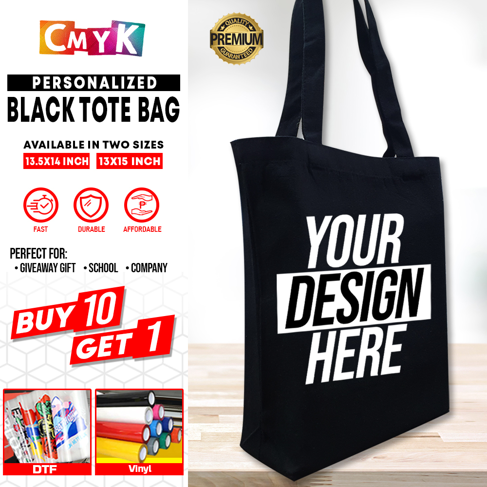 Customized Cacha Canvas Tote Bag with base 10oz Personalize Good ...