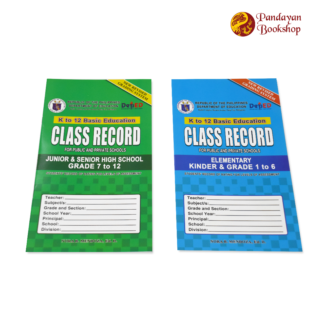 DepED K-12 Class Record Student's Record of Rating For Level of ...