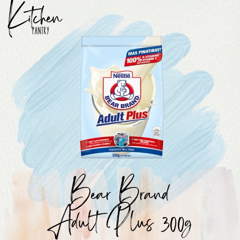 Bear Brand Adult Plus Powdered Milk Drink 300g | Shopee Philippines