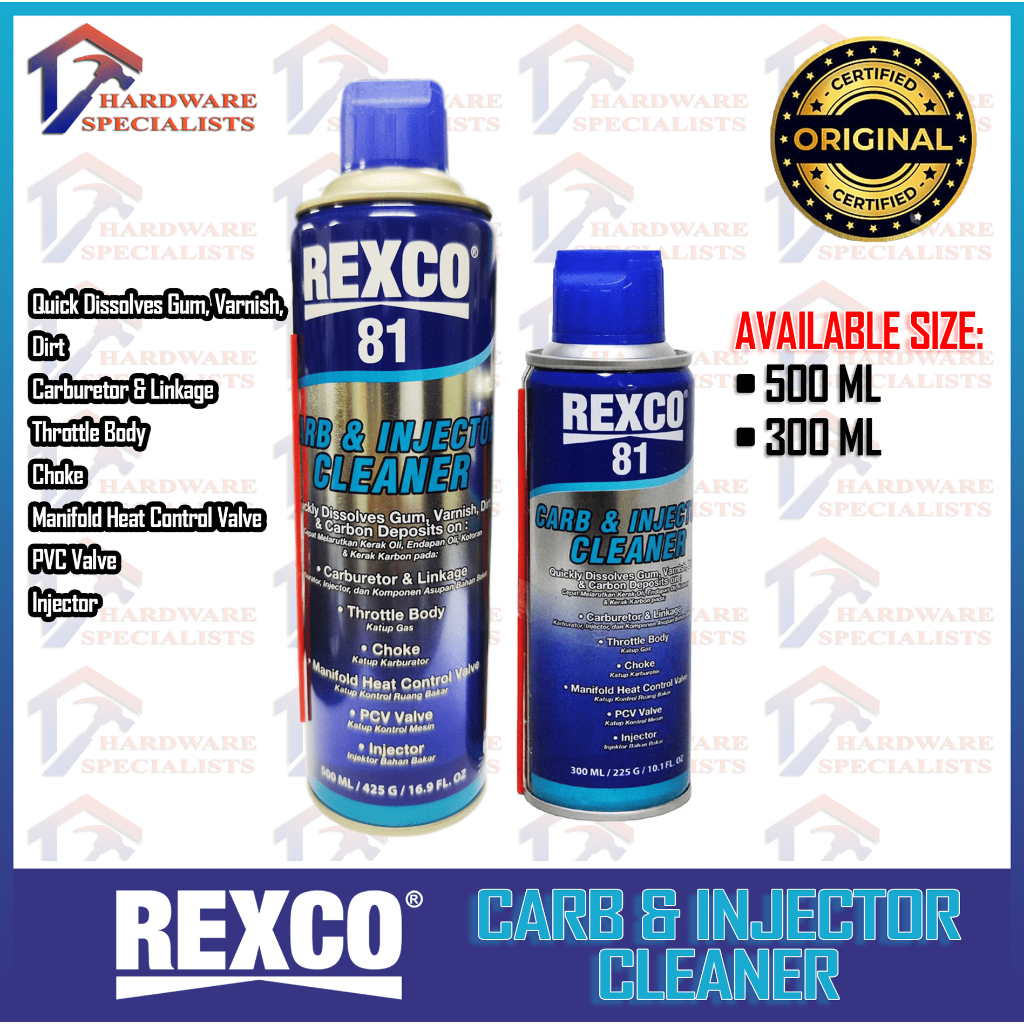 Rexco 81 Carb & Injector Cleaner 500 ML OR 300 ML Original Authentic ...